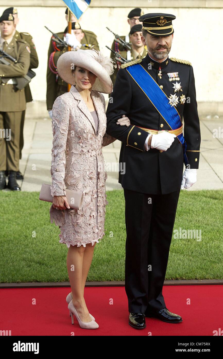 Oct. 20, 2012 - Luxembourg, Spain - TRH Prince Felipe and Princess Letizia attend a Religious ...