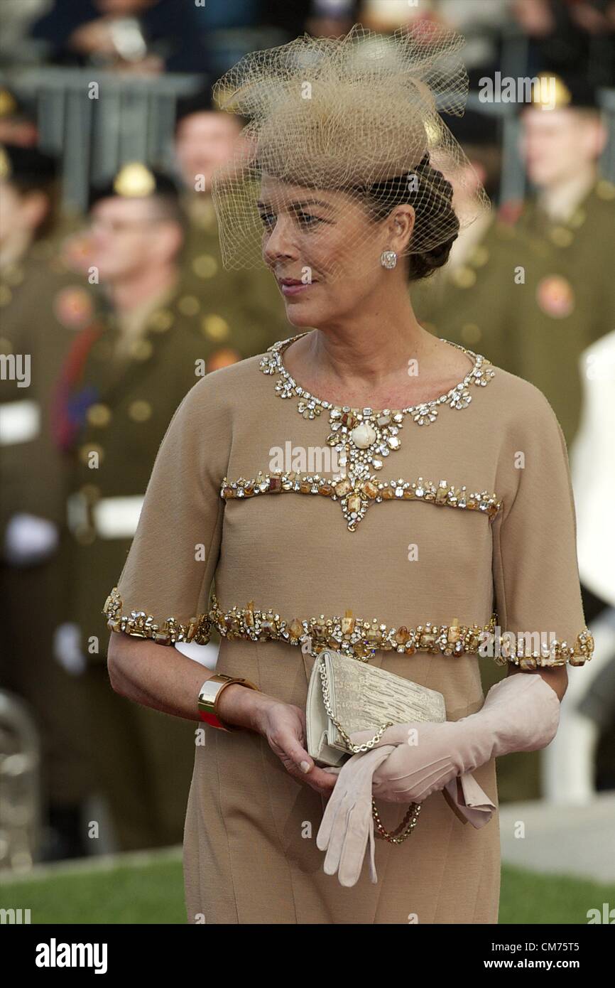 Oct. 20, 2012 - Luxembourg, Spain - HRH Princess Caroline of Hanover attend a Religious wedding ...