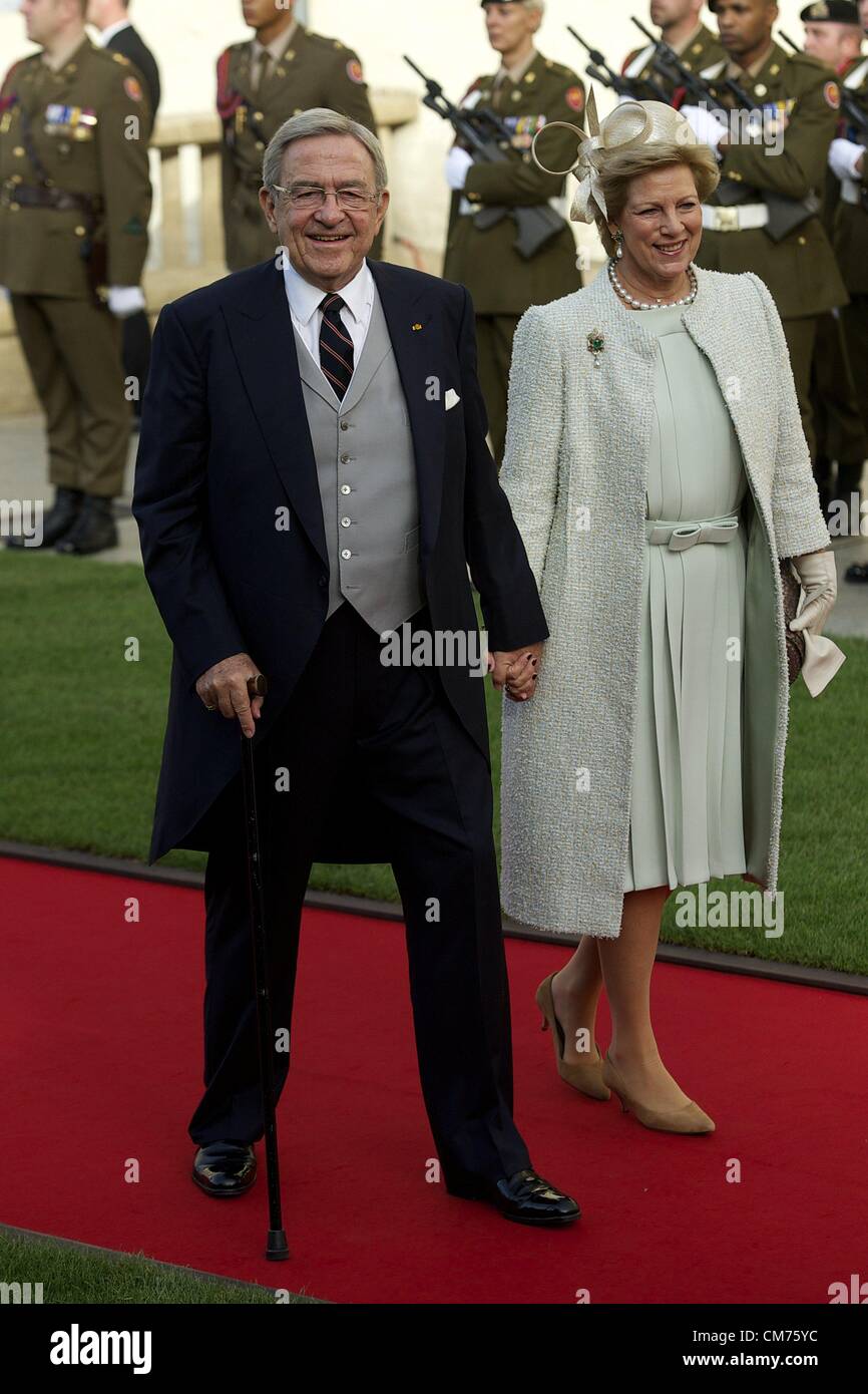 Oct. 20, 2012 - Luxembourg, Spain - TM King Constantine II and Queen Anne-Marie of Greece attend ...