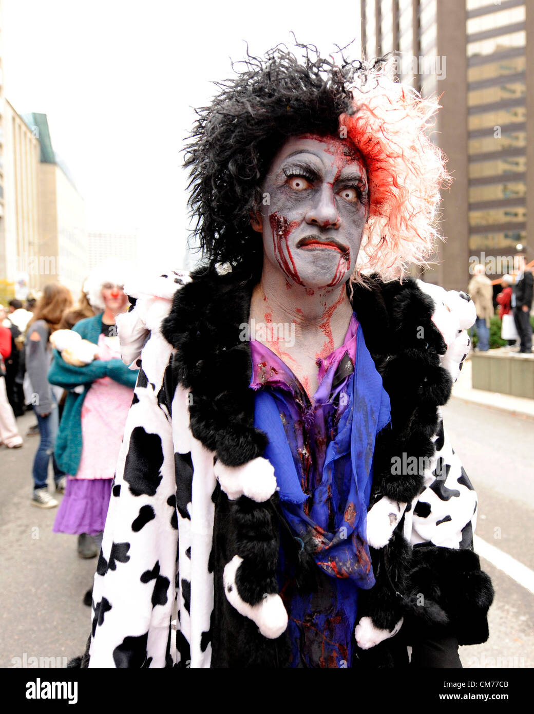 October 20, 2012. Toronto, Canada. Zombies take over the streets of ...