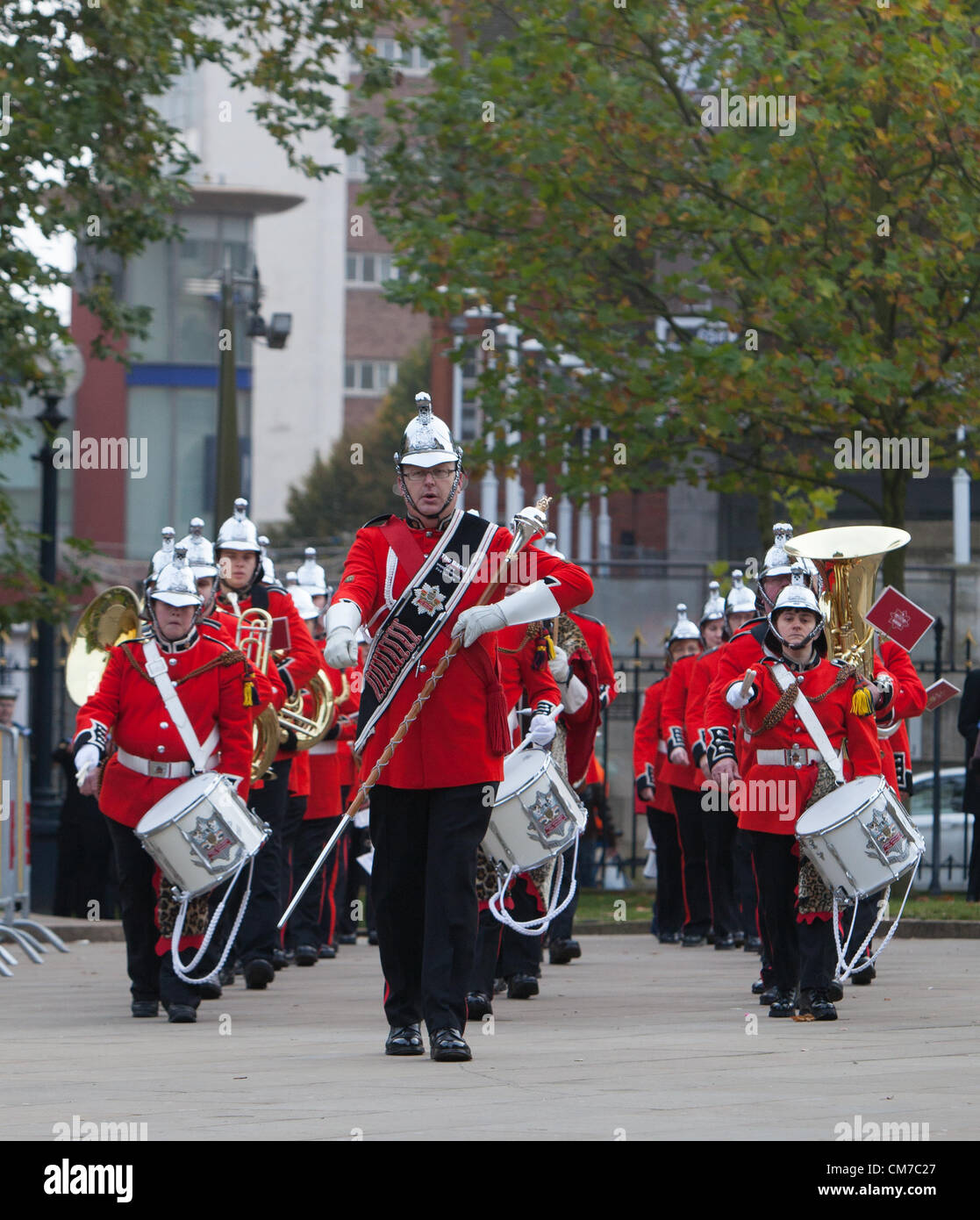 Birmingham, UK. 21st October 2012. The Band of the West Midlands Fire ...