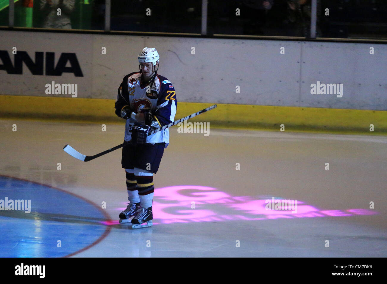 Guildford, UK. 21st October 2012. The Guildford Flames Ice Hockey club ...