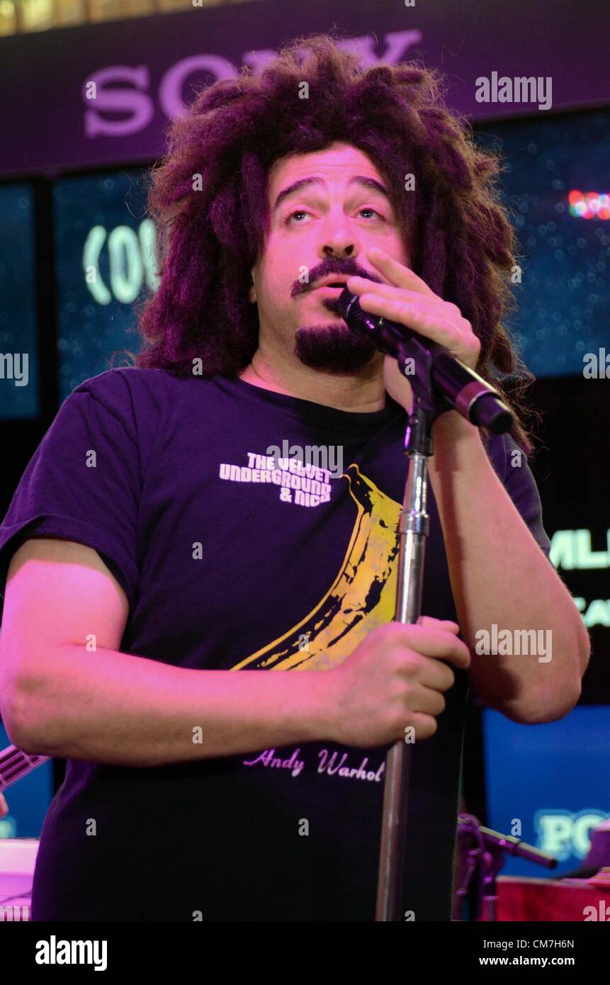 New York, USA. 22nd October 2012. Adam Duritz at a public appearance ...