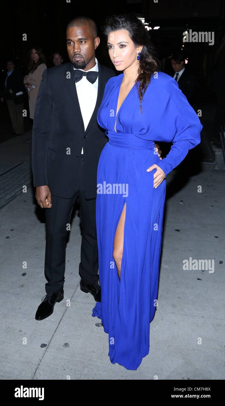 New York, USA. 22nd October 2012. Kim Kardashian and Kanye West at ...