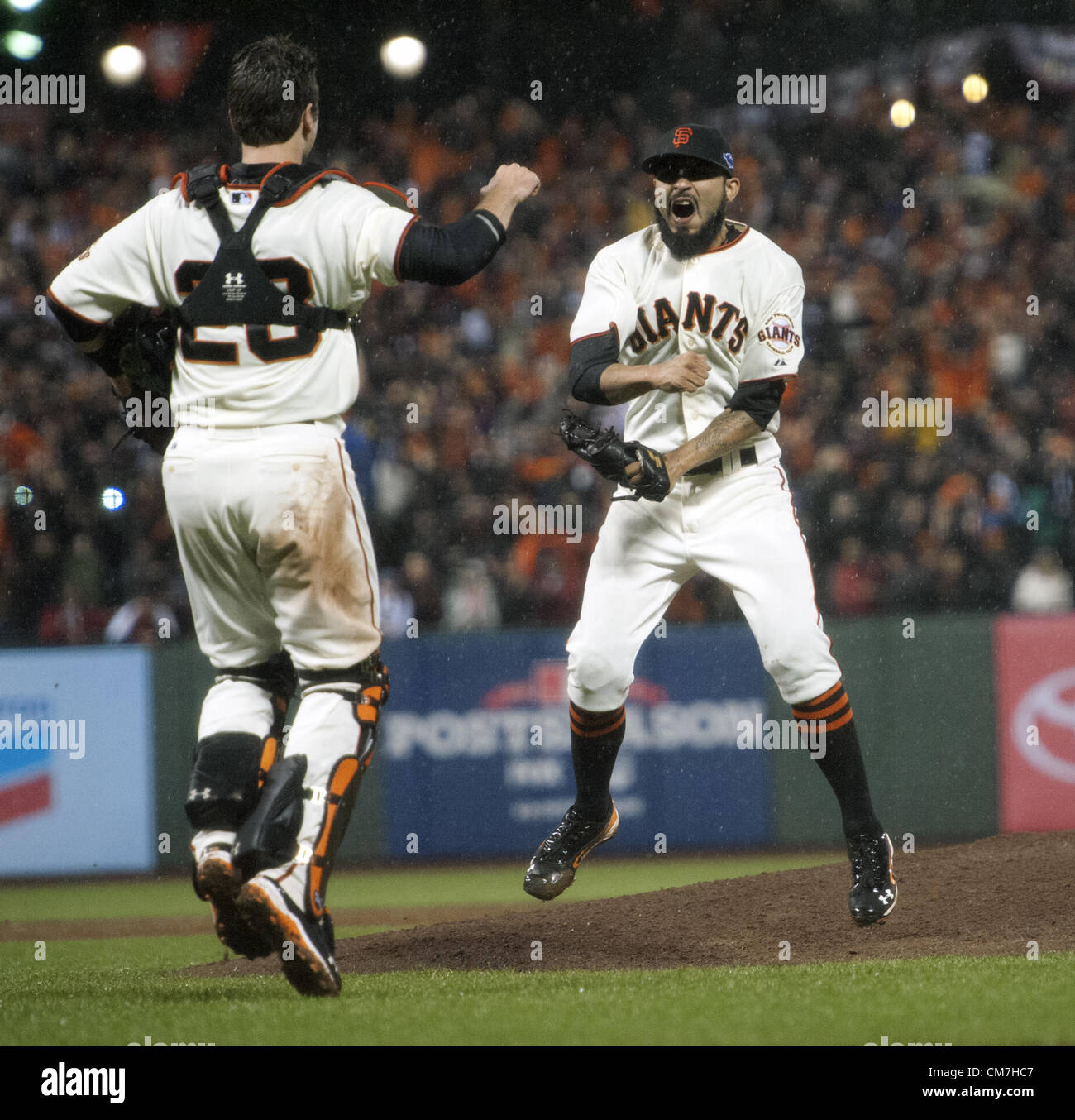Oct. 22, 2012 - San Francisco, CA, USA - San Francisco Giants catcher ...