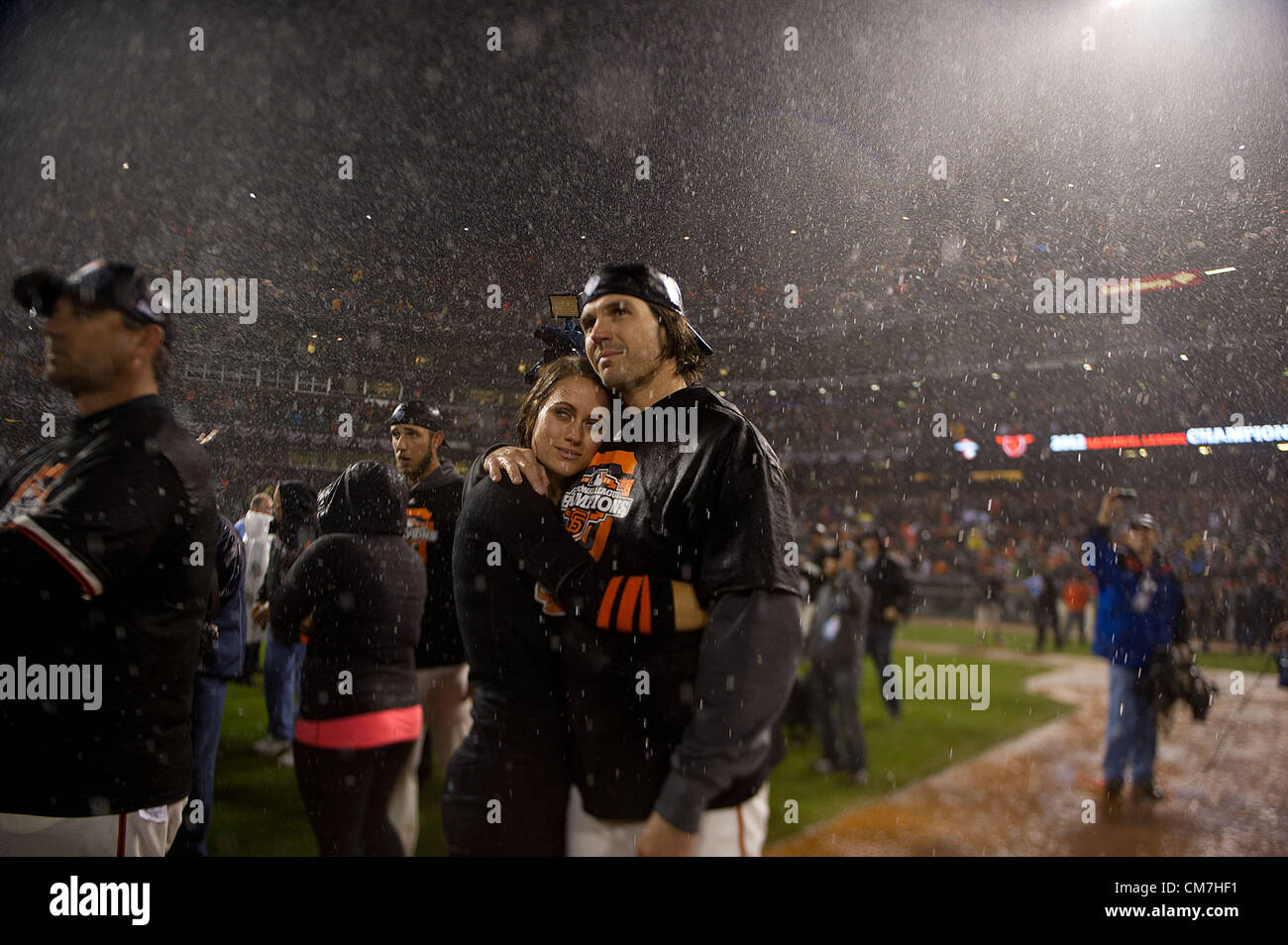 Oct. 22, 2012 - San Francisco, California, USA - Barry and Amber Zito ...