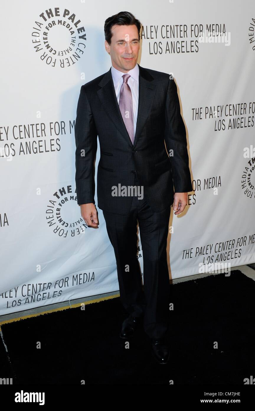 Los Angeles, USA. 22nd October 2012. Jon Hamm at arrivals for The Paley ...
