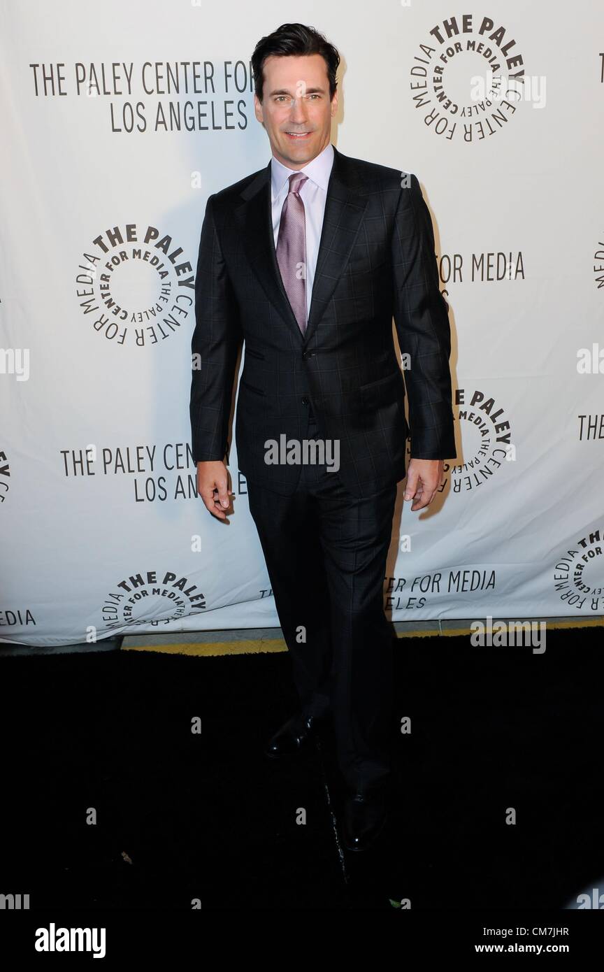 Los Angeles, USA. 22nd October 2012. Jon Hamm at arrivals for The Paley ...