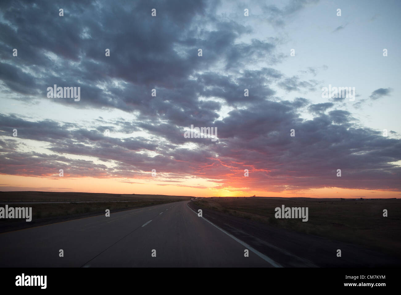 Aug. 18, 2012 - South Dakota, U.S - Interstate 90 in rural South Dakota ...