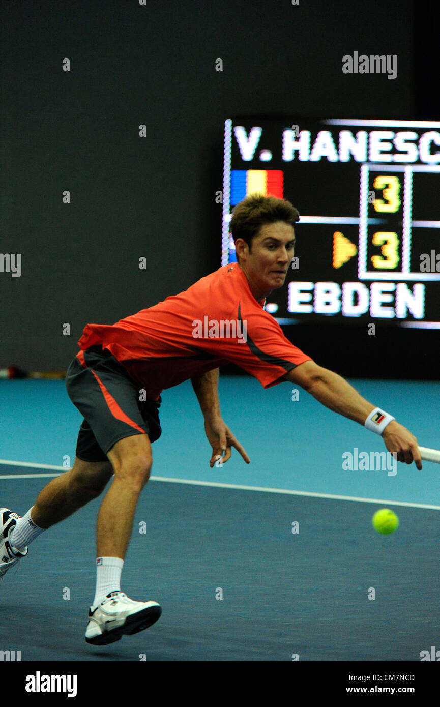 23.10.2012 Basel, Switzerland. Matthew Ebden of Australia in action ...