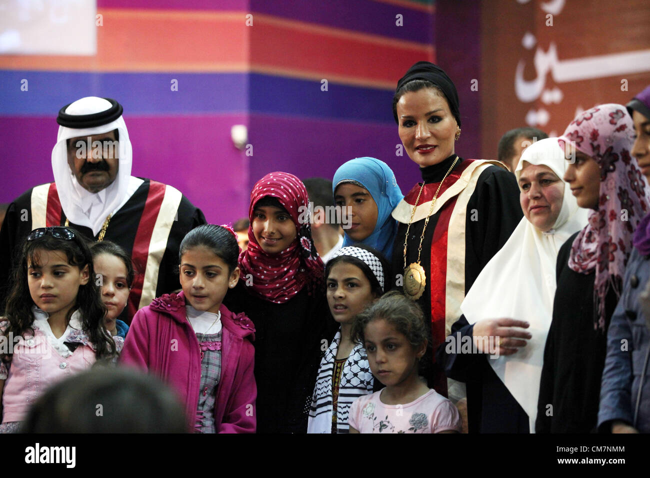 Oct. 23, 2012 - Gaza City, Gaza Strip, Palestinian Territory - Qatar's ...