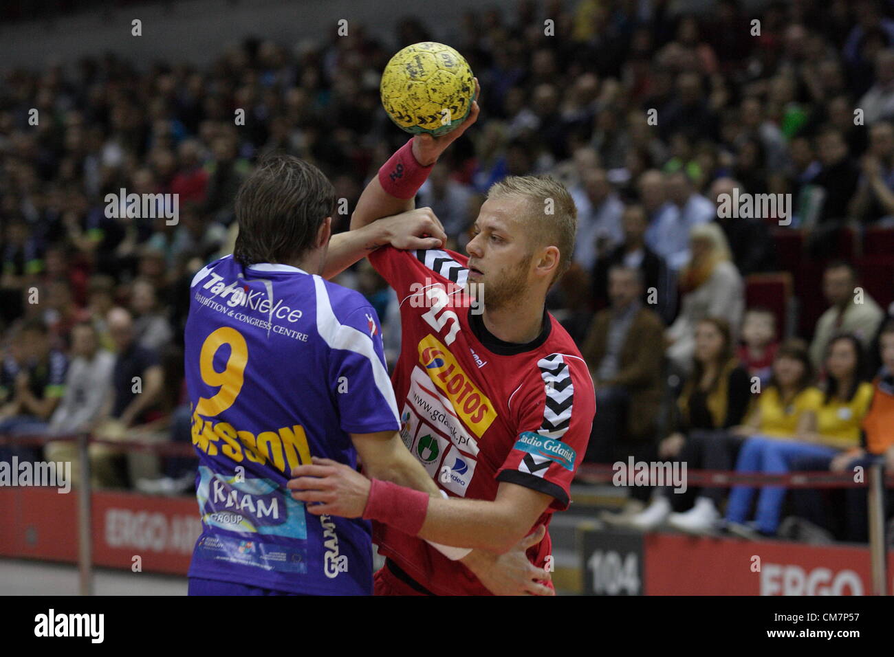 Gdansk, poland 23rd, October 2012 1/8 of Polish PGNIG Handball Cup ...