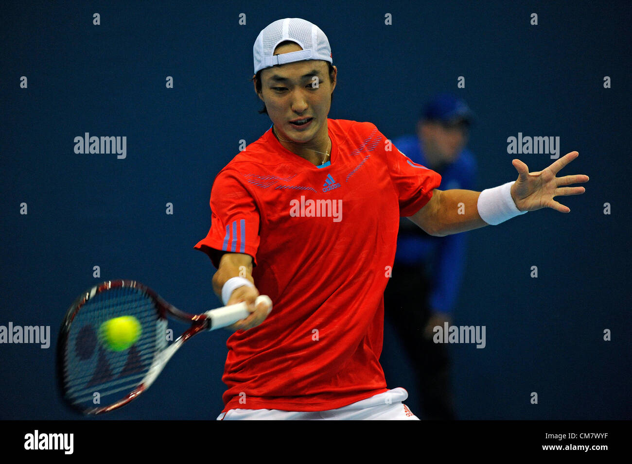 23.10.2012 Basel, Switzerland. Go Soeda of Japan in action during the ...