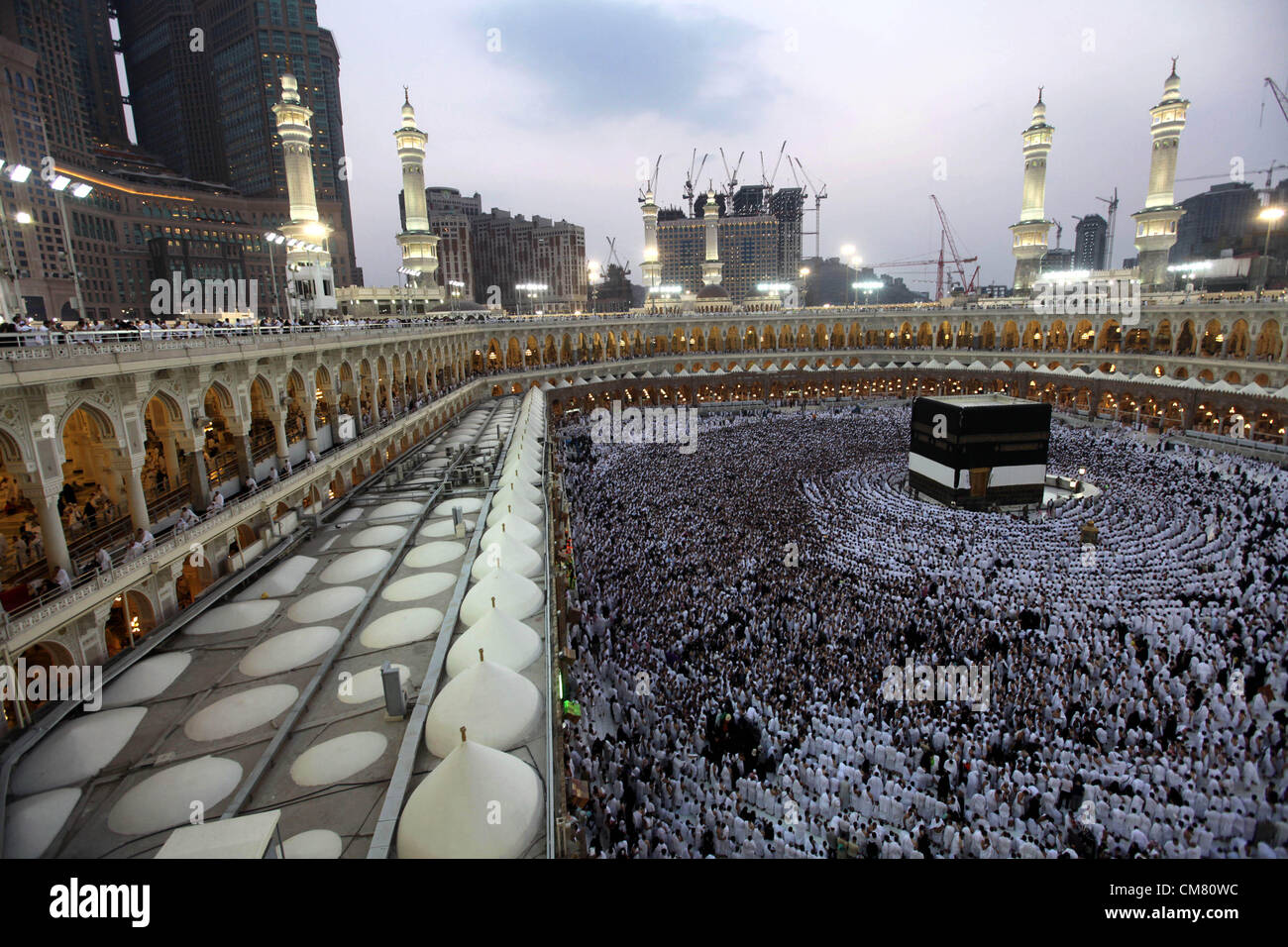 Oct. 24, 2012 - Mecca, Mecca, Saudi Arabia - Muslim pilgrims circle the ...