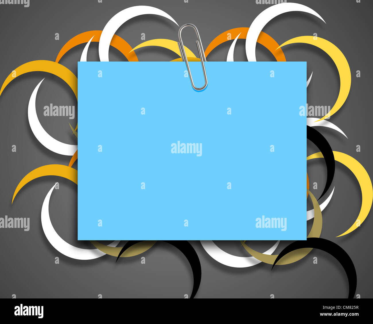 note paper with paper clip on colorful background Stock Photo - Alamy
