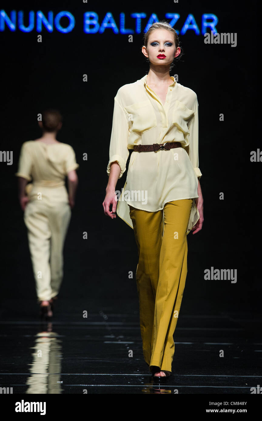 October 25, 2012 Lodz, Poland - Model on the runway during the Nuno ...