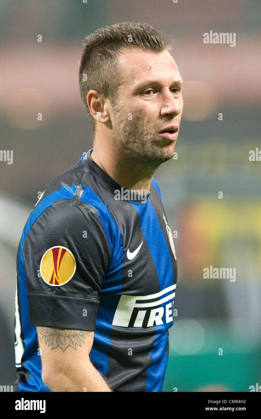 Milan, Italy. Antonio Cassano (Inter), OCTOBER 25, 2012 - Football ...