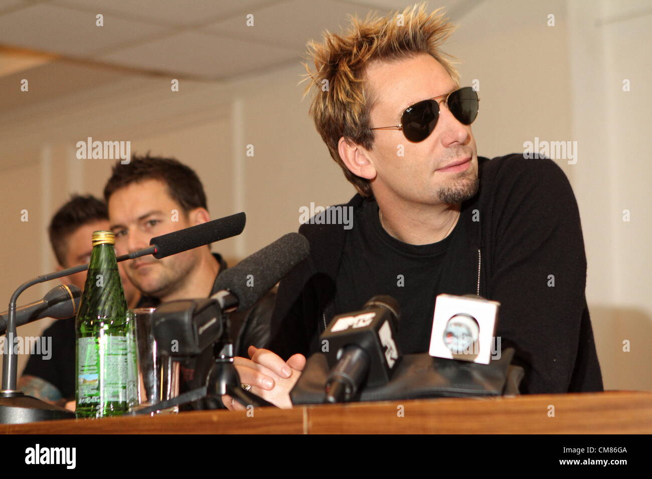 25.10.2012. Russia, Moscow. Nickelback concert. Pictured: Chad Croeger ...