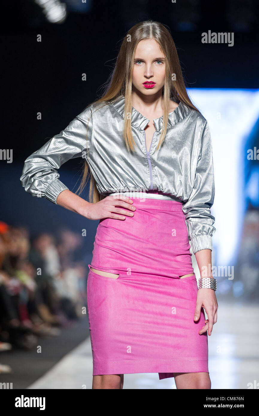 October 26, 2012 Lodz, Poland - Model on the runway during the Projekt ...