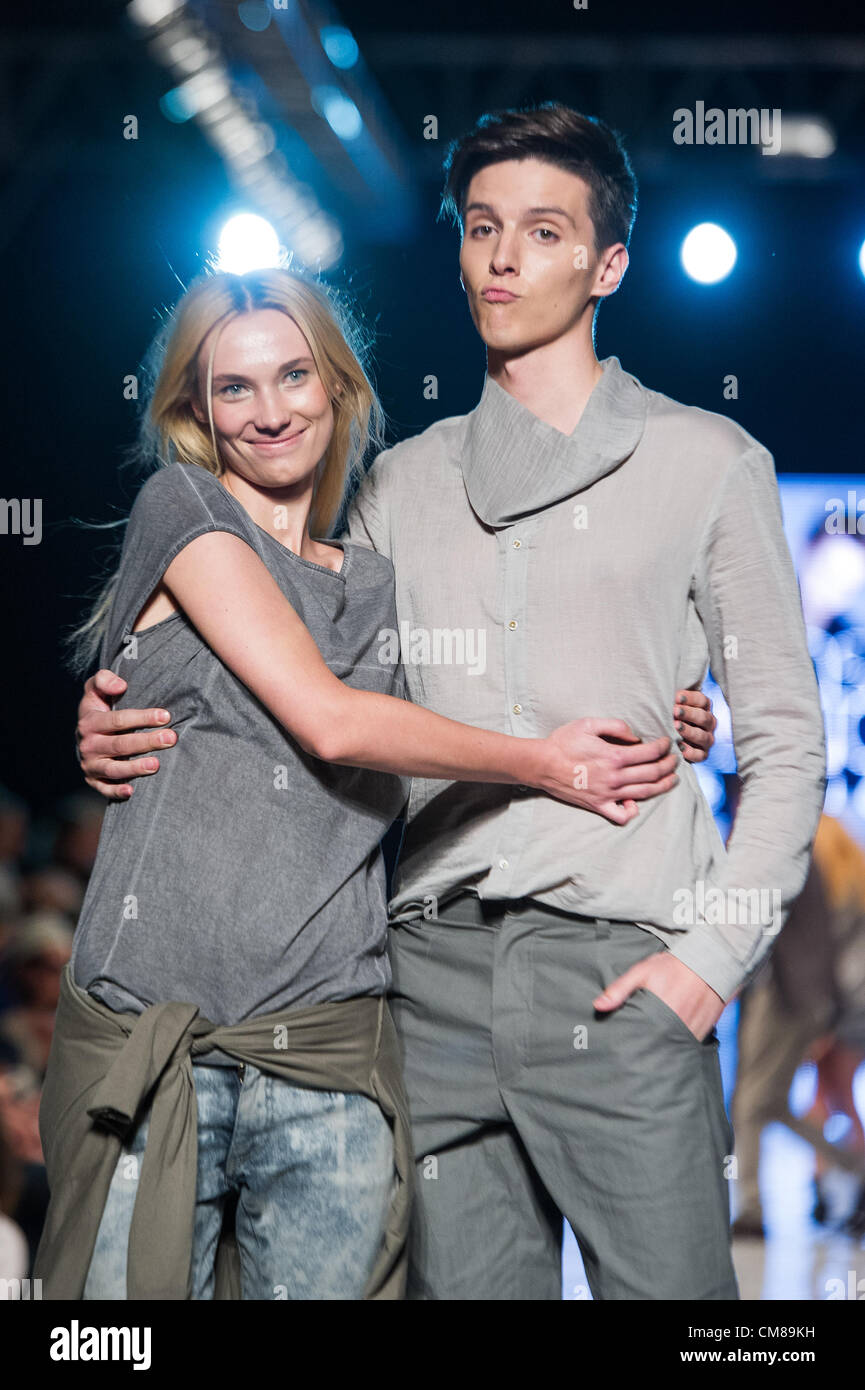 October 26, 2012 Lodz, Poland - Model on the runway during the Lukasz ...