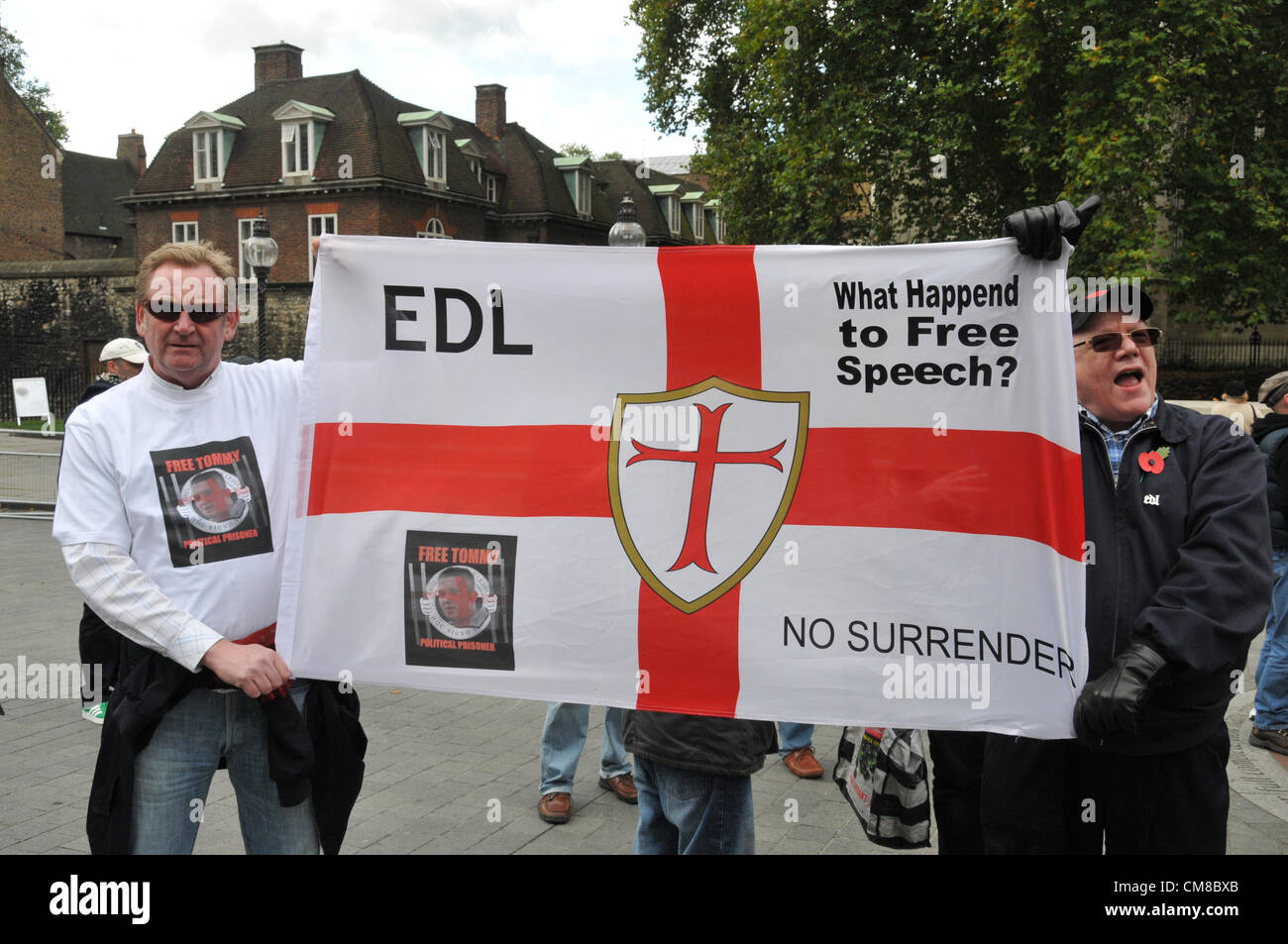 English defence league flag hi-res stock photography and images - Alamy