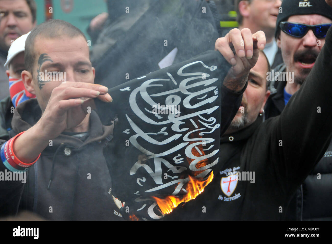 English defence league flag hi-res stock photography and images - Alamy