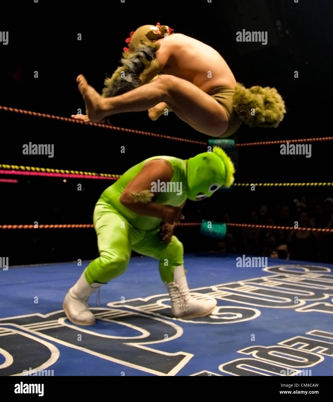 Oct. 26, 2012 - Los Angeles, California, U.S. - Small luchadores ...