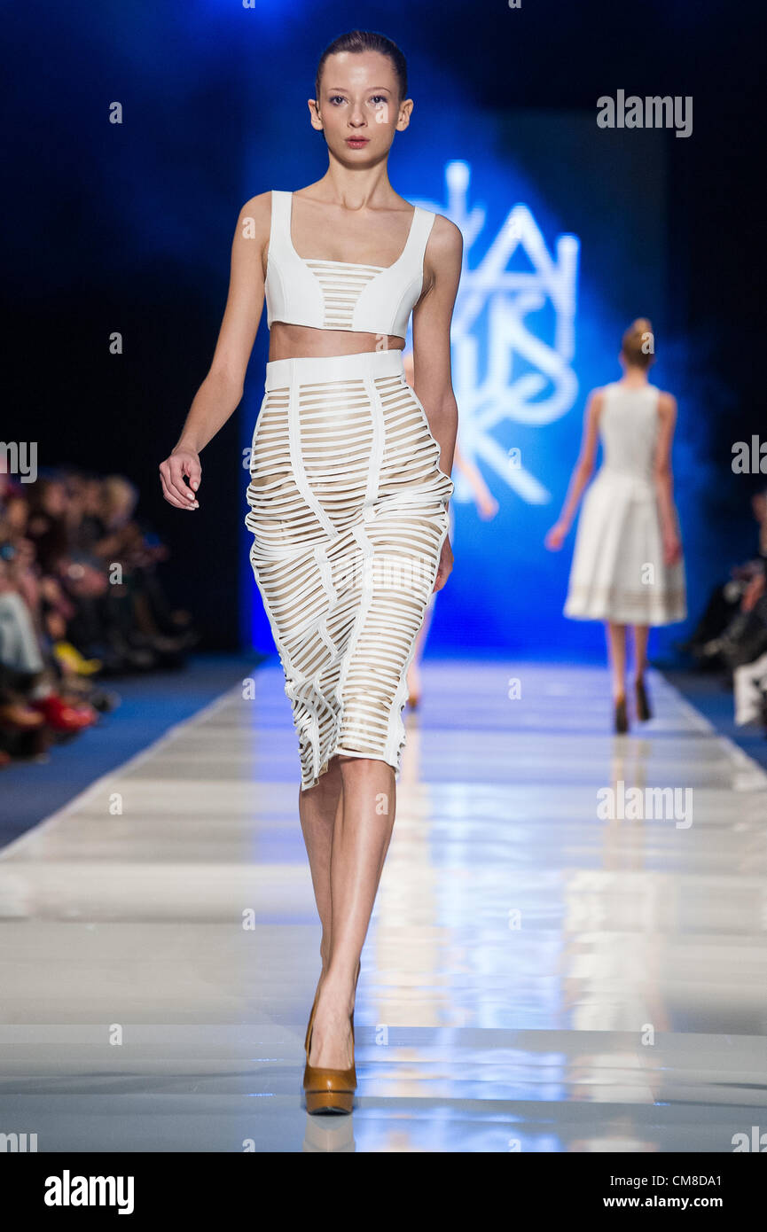 October 27, 2012 Lodz, Poland - Model on the runway during the Monika ...