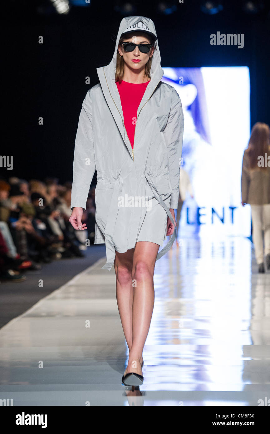 October 27, 2012 Lodz, Poland - Model on the runway during the Michal ...