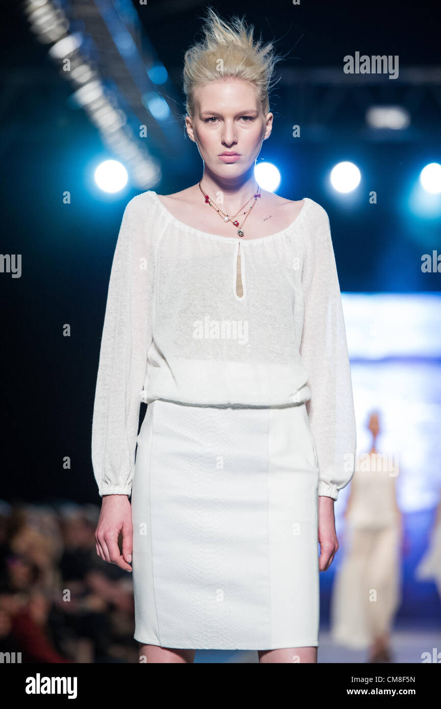 October 27, 2012 Lodz, Poland - Model on the runway during the Natalia ...