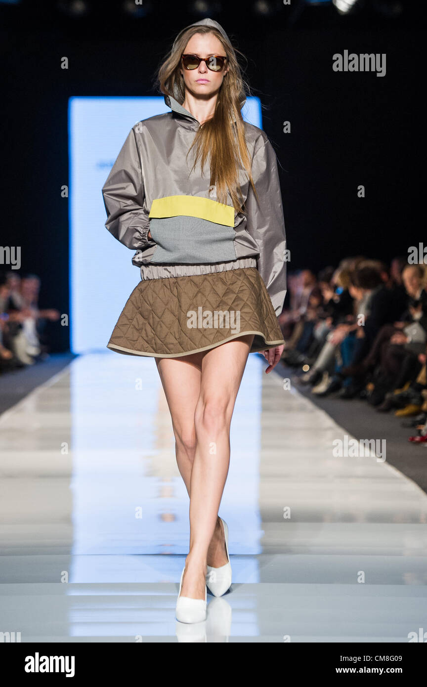 October 27, 2012 Lodz, Poland - Model on the runway during the Justyna ...