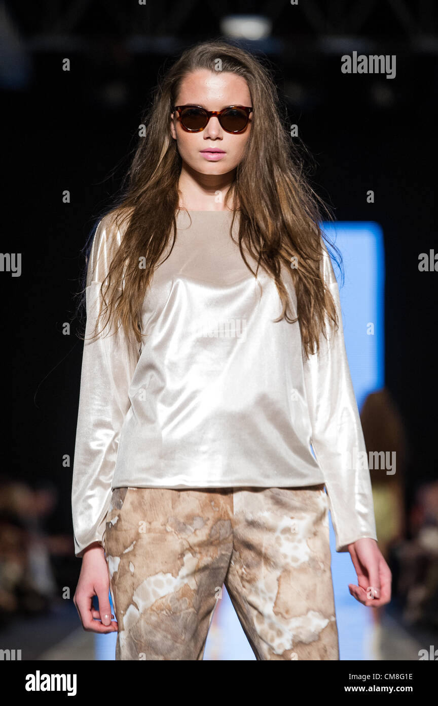 October 27, 2012 Lodz, Poland - Model on the runway during the Justyna ...