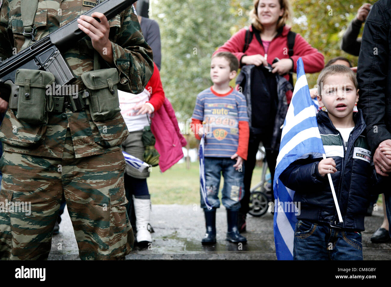 Thessaloniki, Greece. 28th October, 2012. Military parade commemorating ...