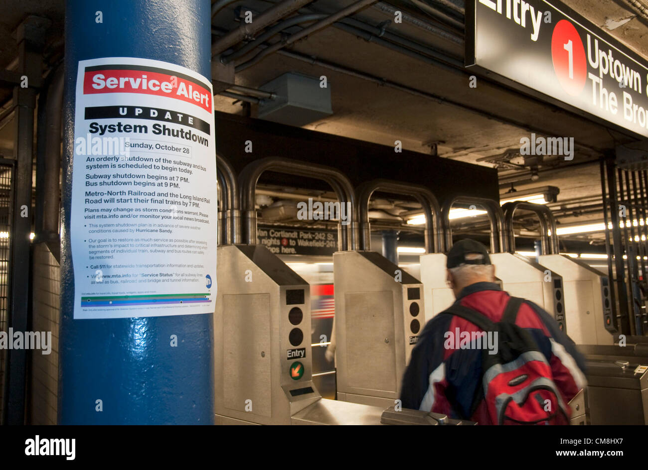 Warning sign subway manhattan new hi-res stock photography and images ...
