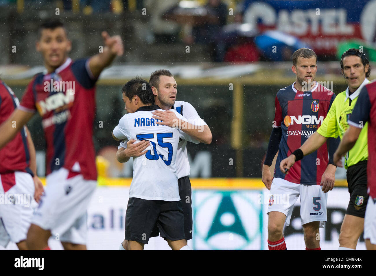 (L-R) Yuto Nagatomo, Antonio Cassano (Inter), OCTOBER 28, 2012 ...