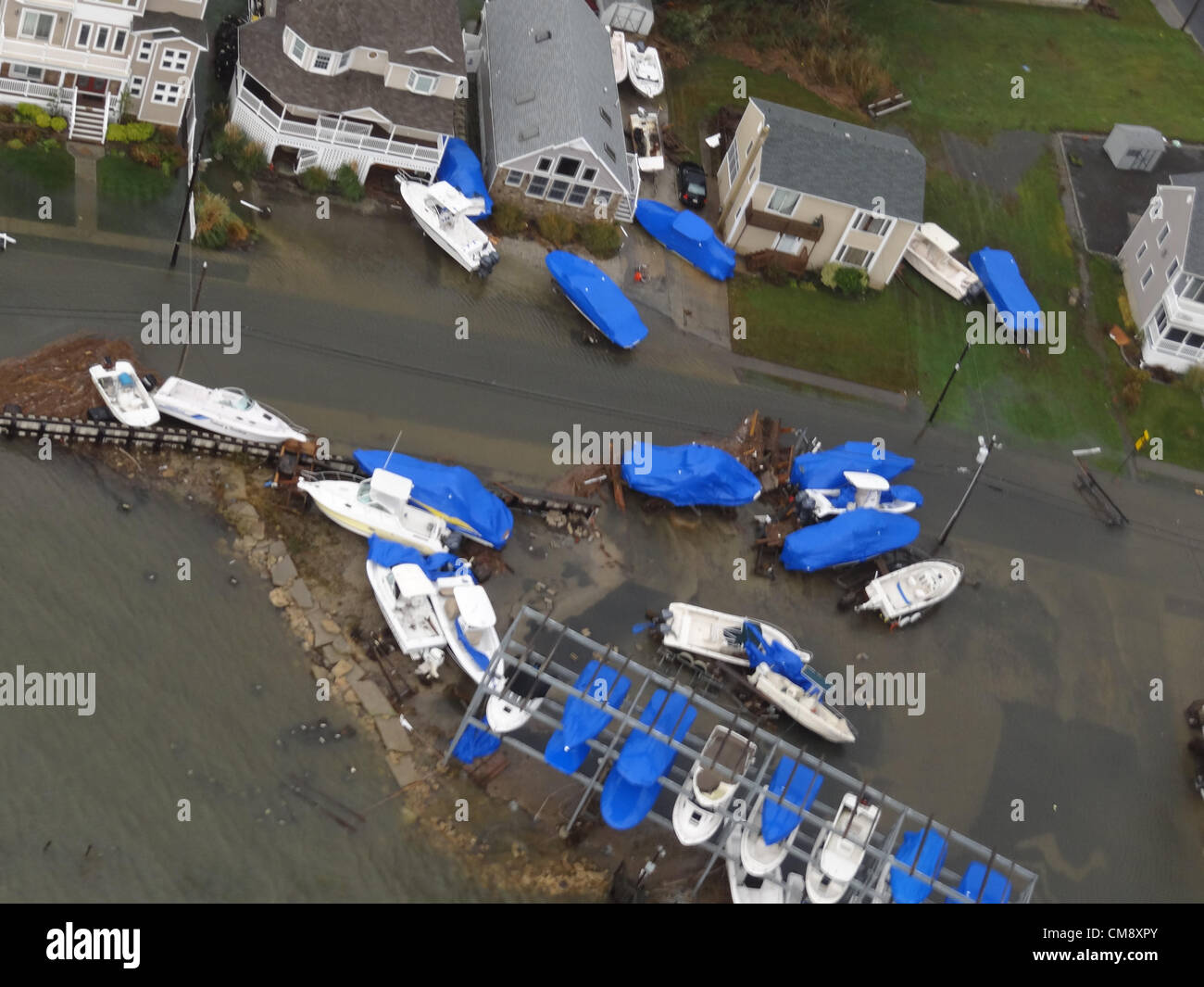 Boats are displaced in Brigantine, N.J., Oct. 30, 2012, after Hurricane ...