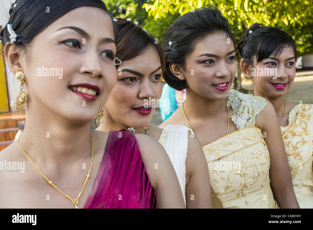 Oct. 31, 2012 - Yarang, Pattani, Thailand - Women from the community ...
