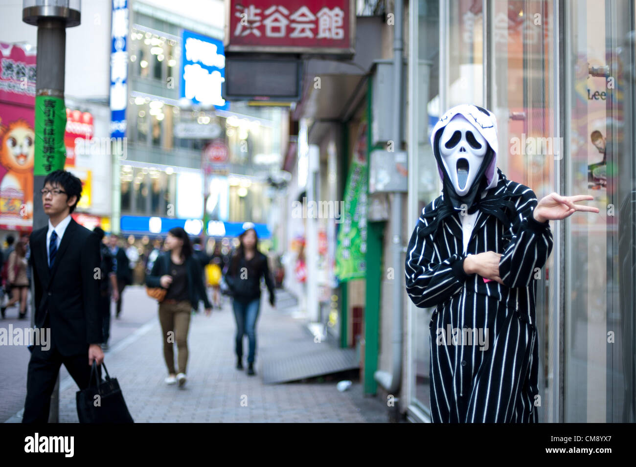 October 31, 2012, Tokyo, Japan - Japanese man wears the costume of ...