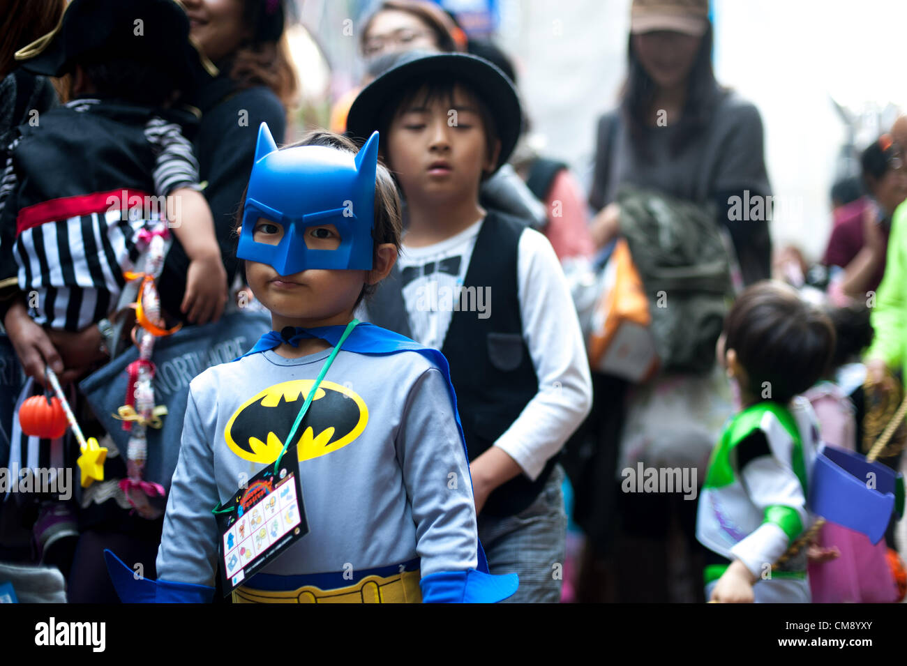 October 31, 2012, Tokyo, Japan - Japanese kids march with their ...