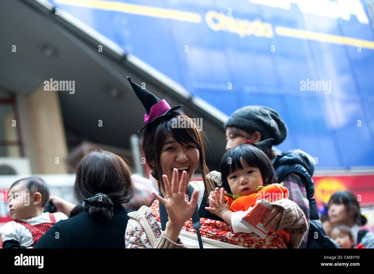 October 31, 2012, Tokyo, Japan - Japanese kids march with their ...