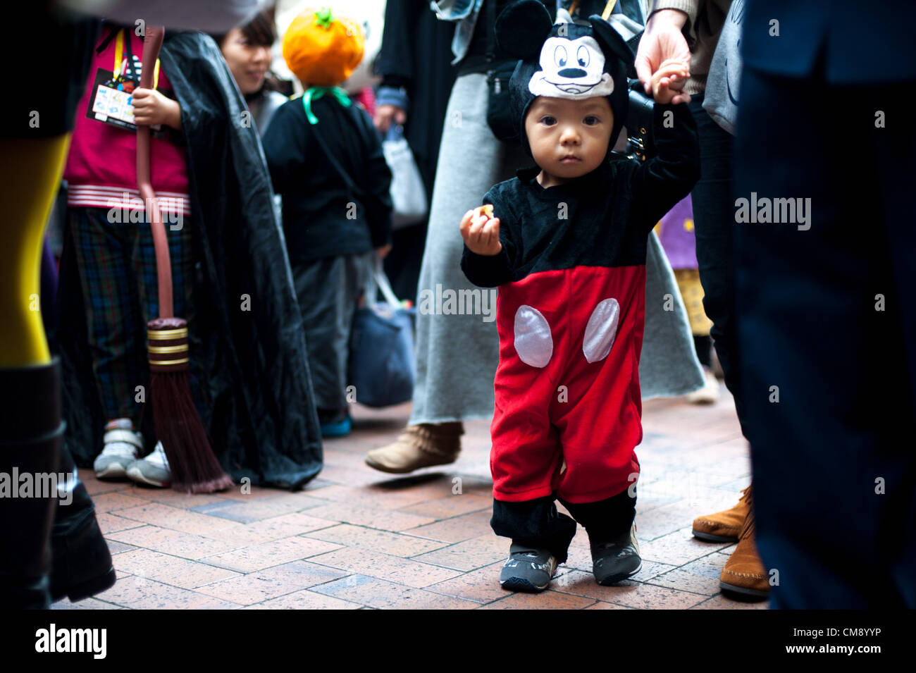 October 31, 2012, Tokyo, Japan - Japanese kids march with their ...