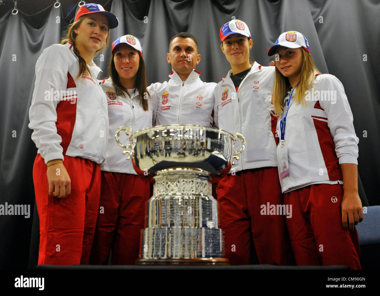 From left Jovana Bojanovski, Jelena Jankovic, coach Dejan Vranes, Ana ...