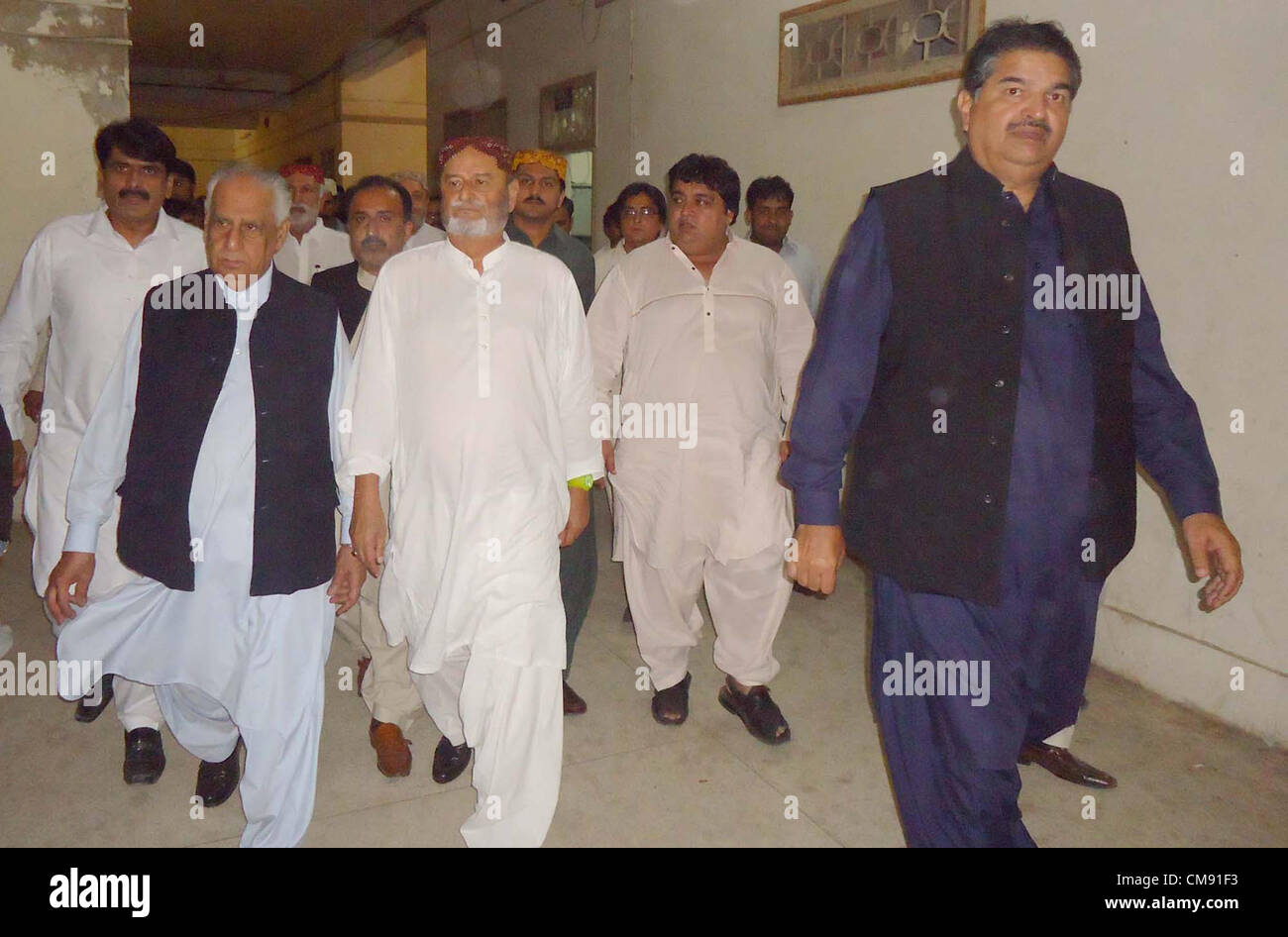 Muslim League-N Leaders, Mumtaz Ali Bhutto and Syed Ghous Ali Shah and ...