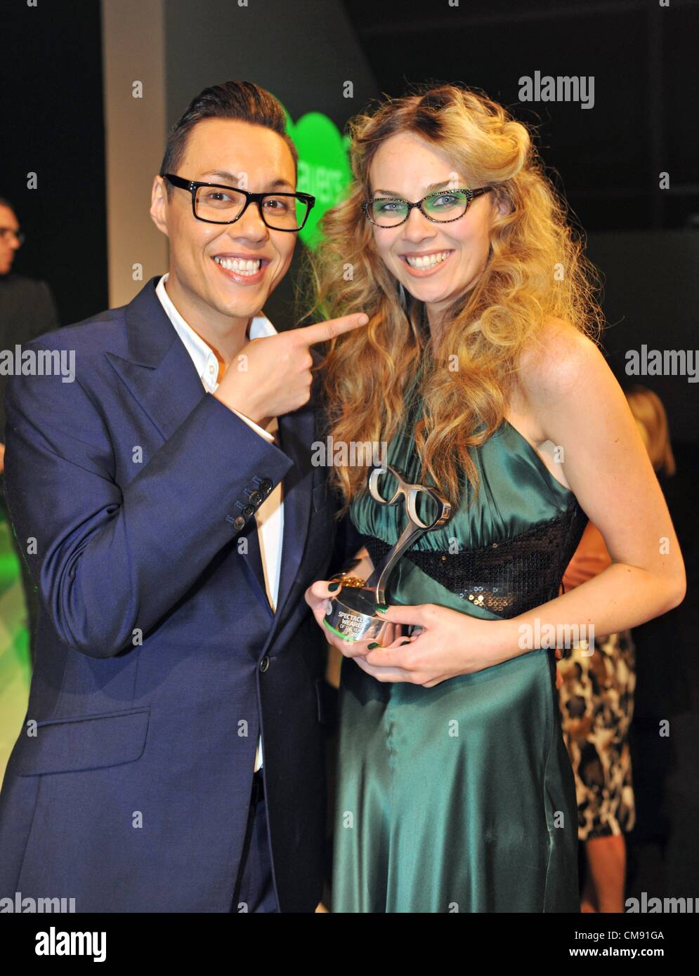 Maria Gildea, Spectacle wearer of the year winner pictured with Gok Wan ...