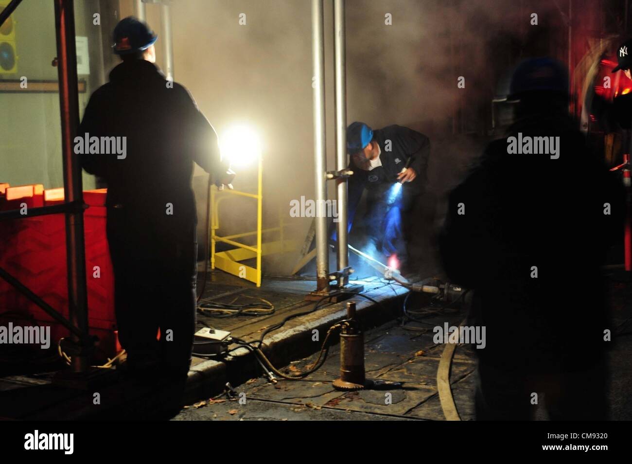 Oct. 31, 2012 - Manhattan, New York, U.S. - ConEd Workers on Rector ...