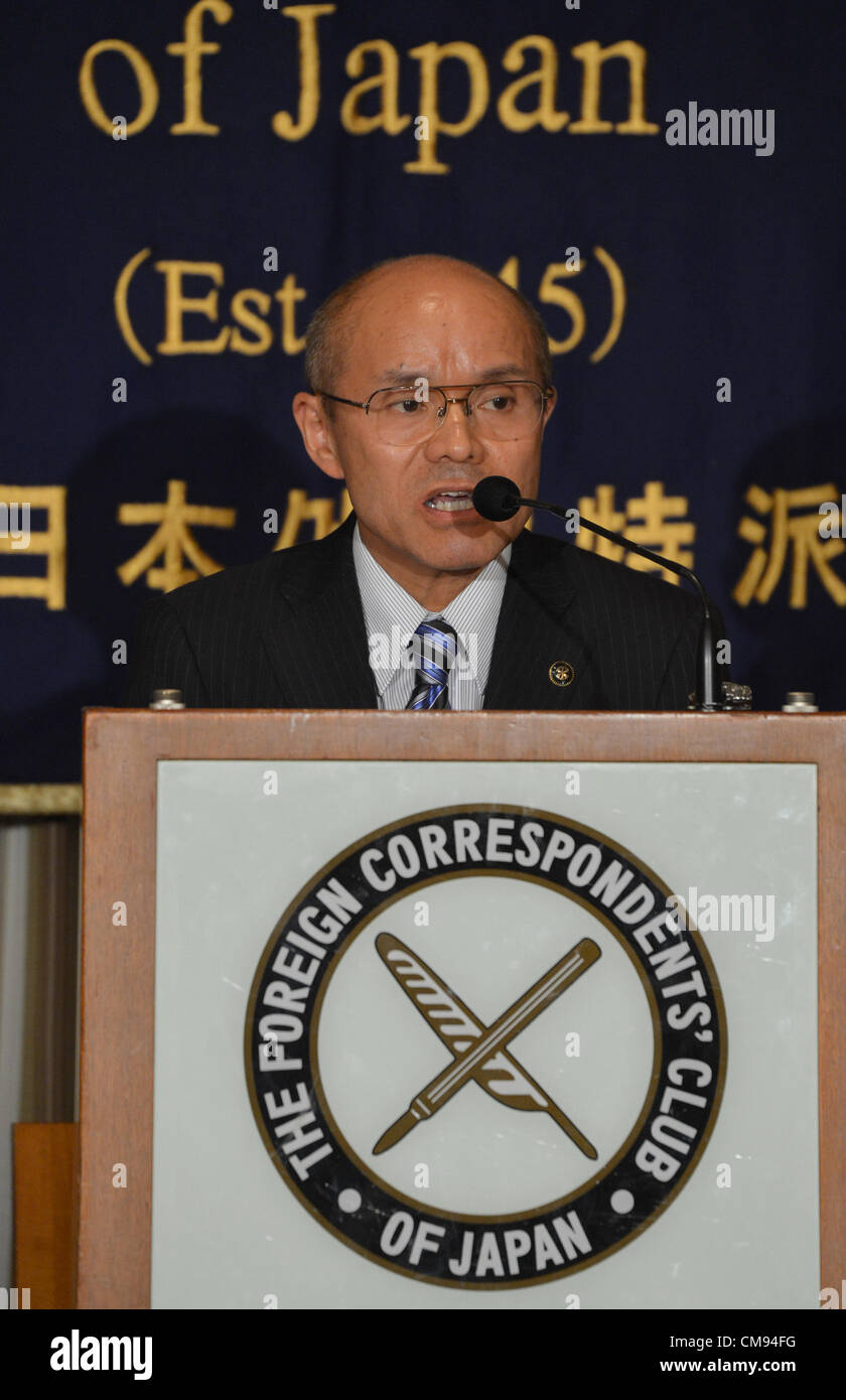 November 1, 2012, Tokyo, Japan - Mayor Katsunobu Sakurai of Minami-Soma ...