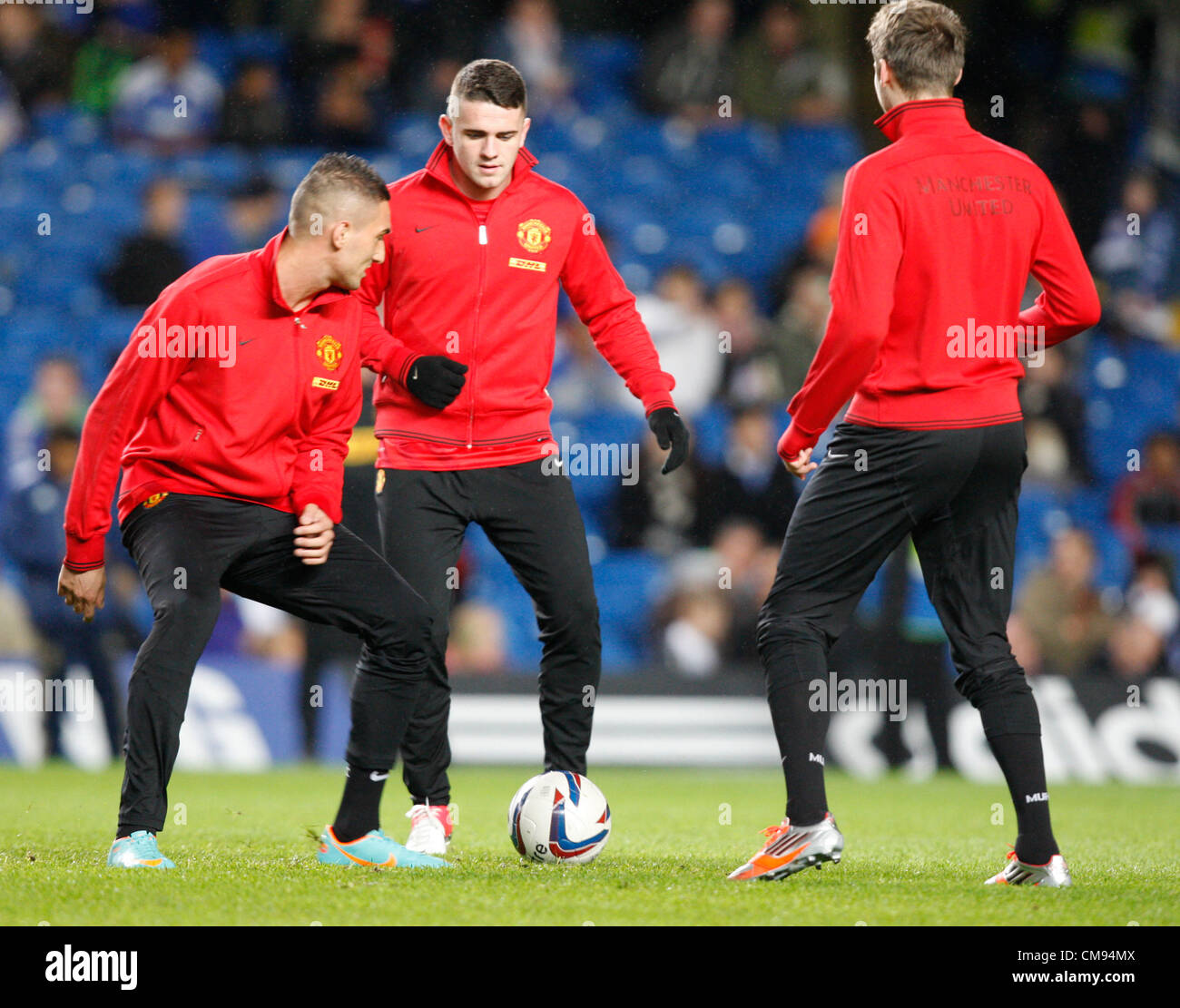 31.10.2012.London, England. Robbie Brady and Federico Macheda of ...