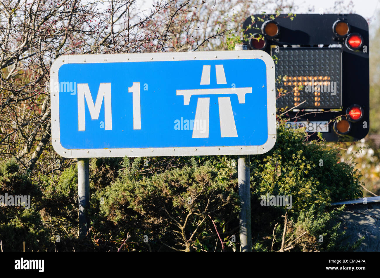 Motorway closed sign hi-res stock photography and images - Alamy