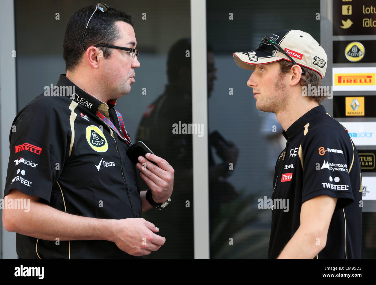 Abu Dhabi, UAE. 1st November 2012. French Formula One driver Romain ...
