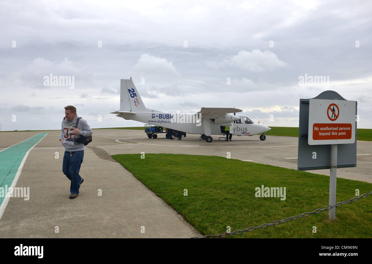 Penzance, UK. 31st October 2012. Skybus fixed wing planes will be the ...